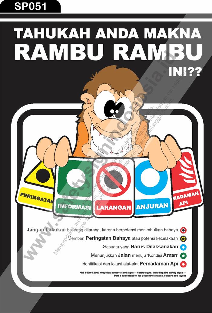 Jual SP051 Poster K3 Safety A1 Blok - Makna Rambu-Rambu - Kota Cimahi ...