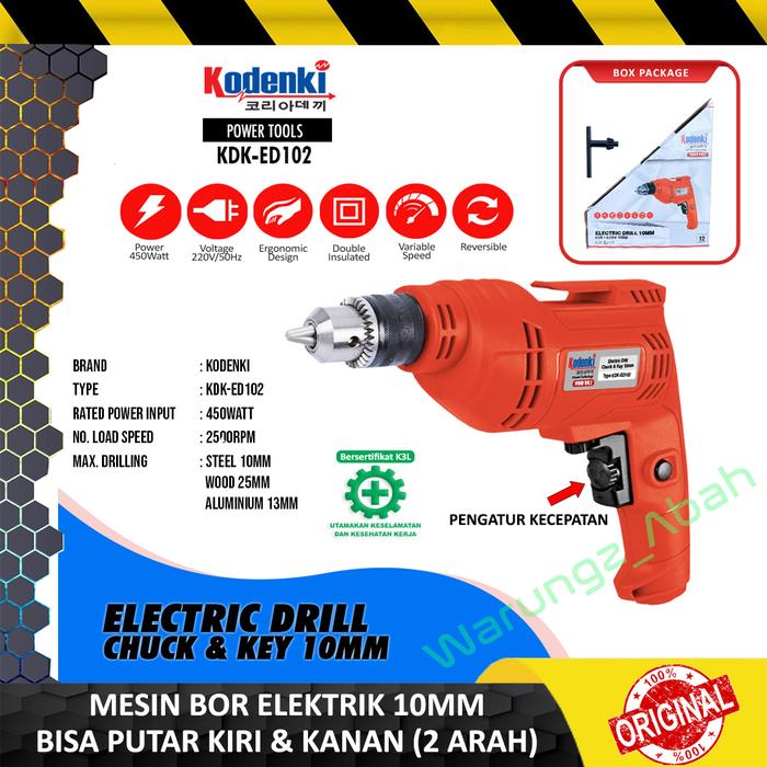 Jual ALAT MESIN BOR TANGAN LISTRIK 10MM BOLAK BALIK ELECTRIC HAND DRILL ...