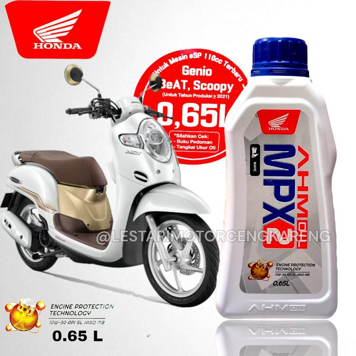Jual OLI MPX 2 10W30 MATIC 650ML SCOOPY LED GENIO BEAT 2020 LED 100% ...