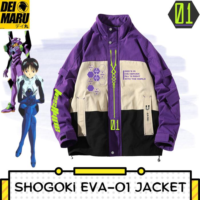 Jual Jaket Cosplay Anime Evangelion Unit-01 Shinji Ikari Shogoki Eva Di ...