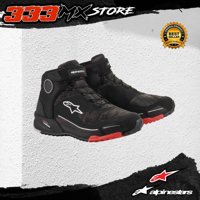 Jual SHOES RIDING ALPINESTAR CR-X DRYSTAR BLACK CAMO RED SEPATU ...