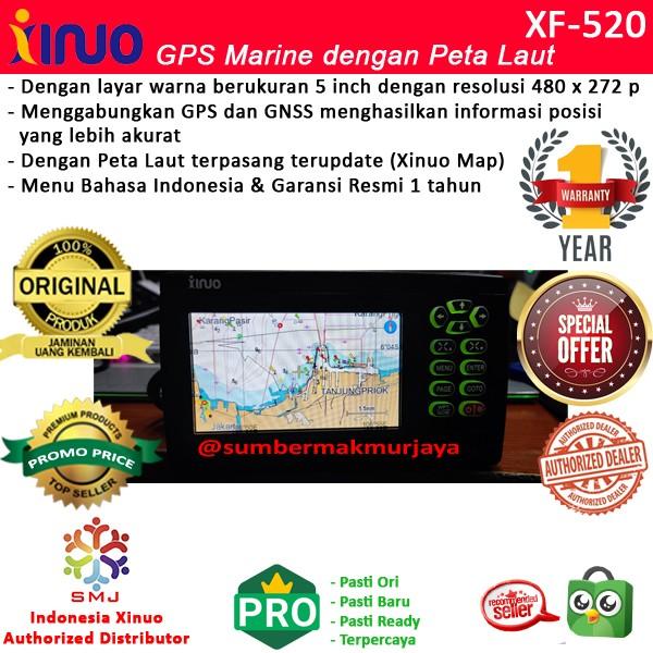 Jual GPS Xinuo XF-502 5" Color dengan Peta Laut alternatif Furuno GP-32 ...