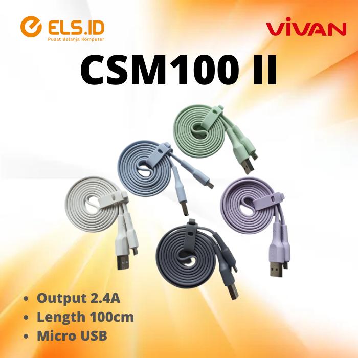 Jual Vivan CSM100 II Kabel Vivan Micro USB 2.4A Fast Charging - Kota ...