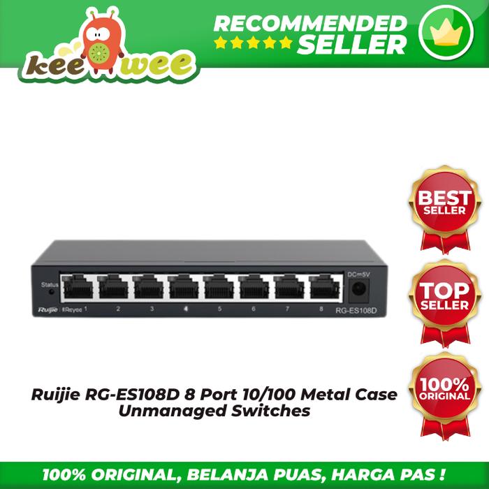 Jual Ruijie RG-ES108D 8 Port 10/100 Metal Case Unmanaged Switches - Kota Malang - KeeWee | Tokopedia