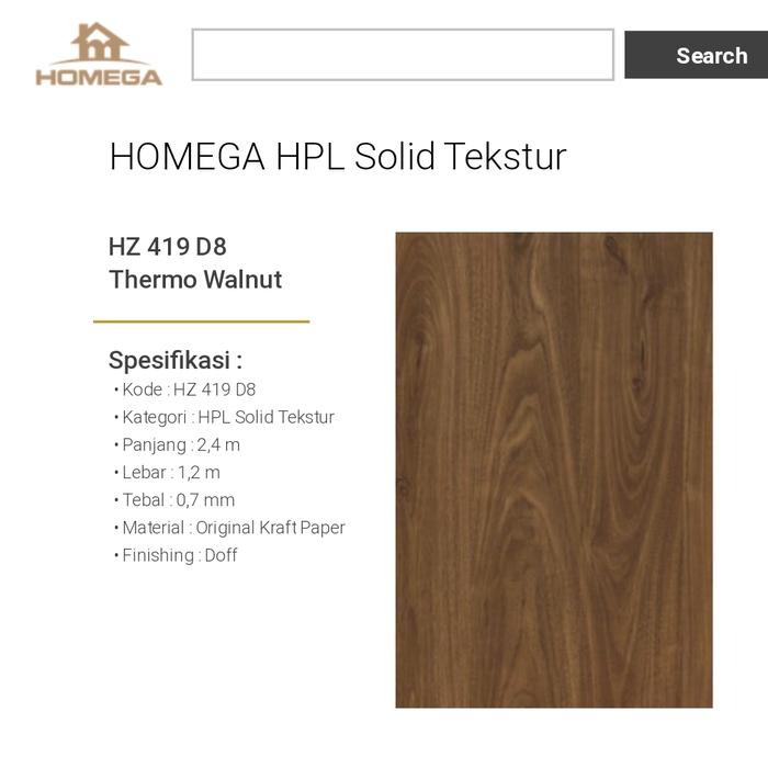 Jual HPL Homega HZ 419 D8 THERMO WALNUT - Jakarta Barat - sukses furnipart | Tokopedia