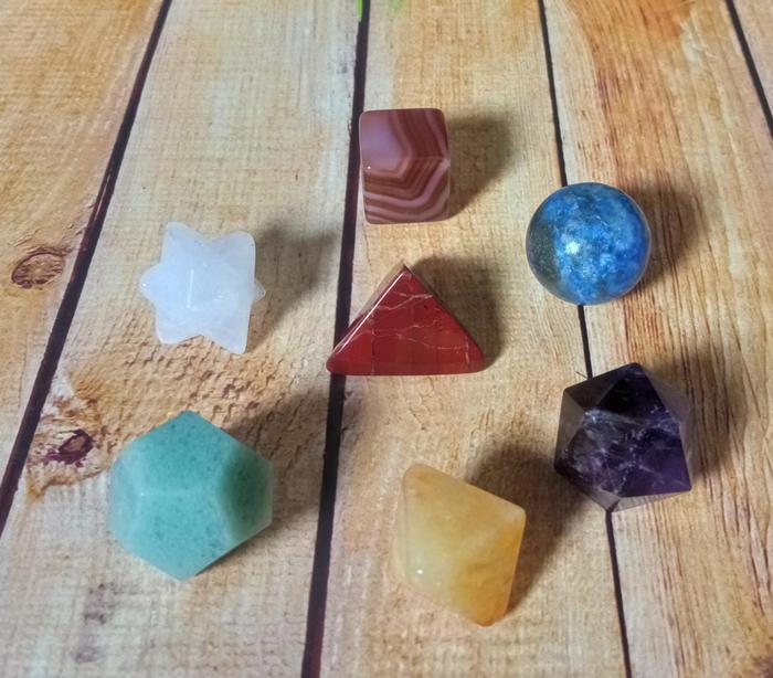 Jual 1 Set 7 / Seven Chakra Platonic Solid Geometric Shapes - Jakarta ...