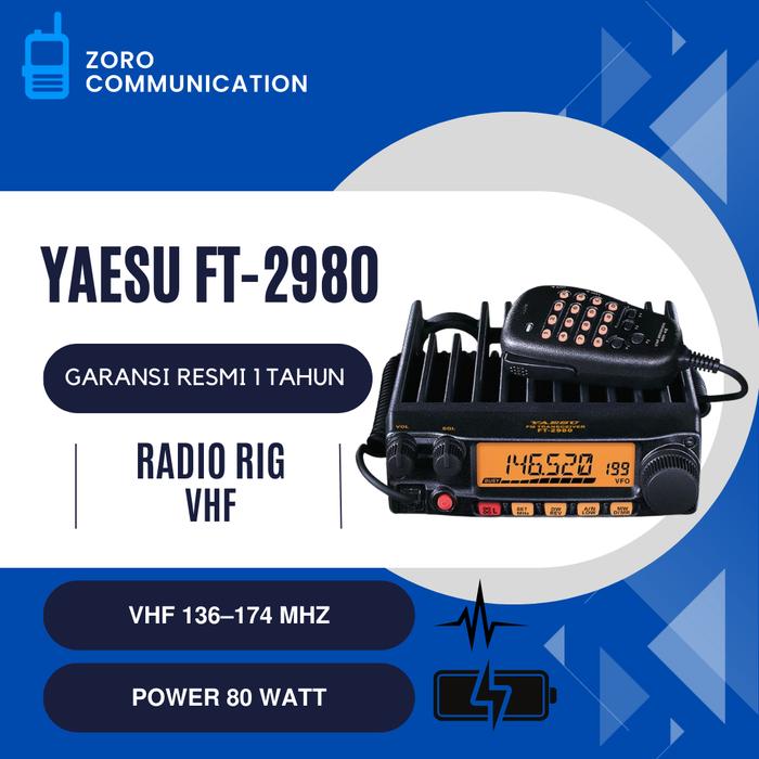 Jual Walkie Talkie Radio Rig Yaesu ft 2980 2980R FT2980 FT-2980 VHF - Kota Tangerang - Zoro ...