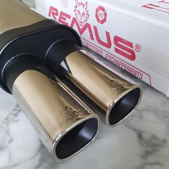 Jual Muffler Remus Twin Holes Square 2 Lubang Exhaust Knalpot Universal ...