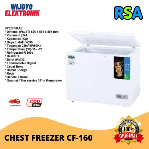 Jual Chest Freezer RSA CF-160 / CF160 Freezer Box 150 liter - Jakarta ...