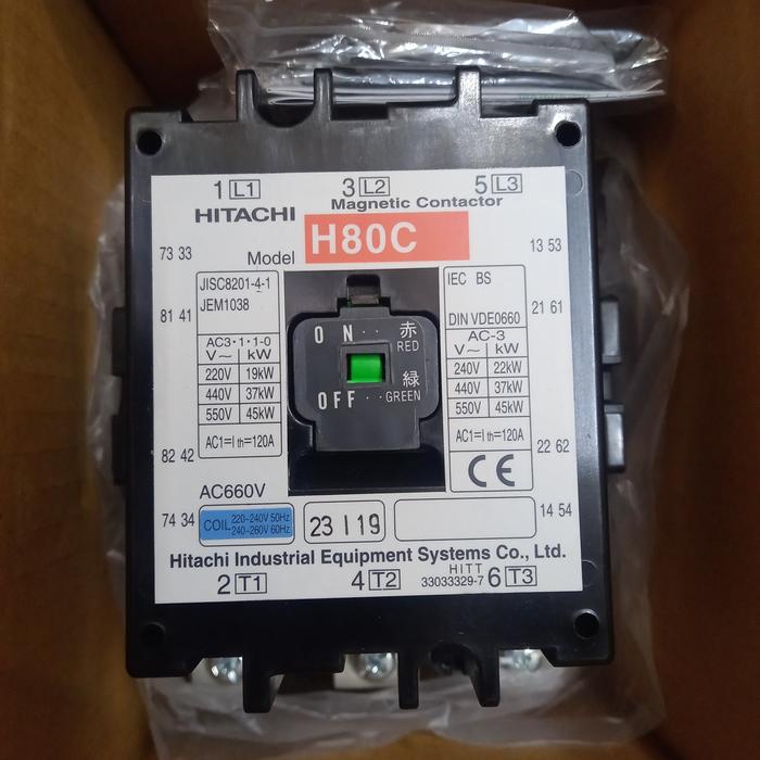 Jual Magnetic Contactor Hitachi H80C 220V Original - Kota Bandung ...