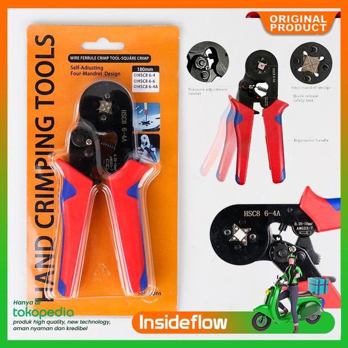 Jual Tang Skun Ferrule Crimping Press Kawat Ferule Tool Kit H- HSC8 6-4 ...