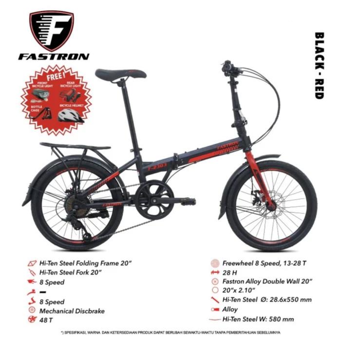 Jual Sepeda Lipat 20 inch Fastron By Pacific Bike - Black - Blue - Kota ...