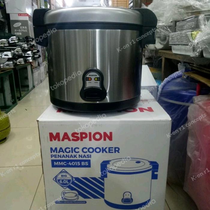 Jual MAGICOM BESAR STENLES STEEL, MASPION KAPASITAS 6 LITER BERAS ...