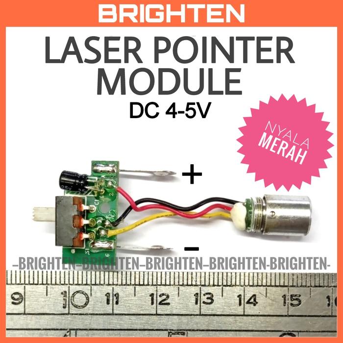 Jual Laser Pointer Module Merah DC 4-5V Modul 650nm 5mW 4.5V - Kota ...