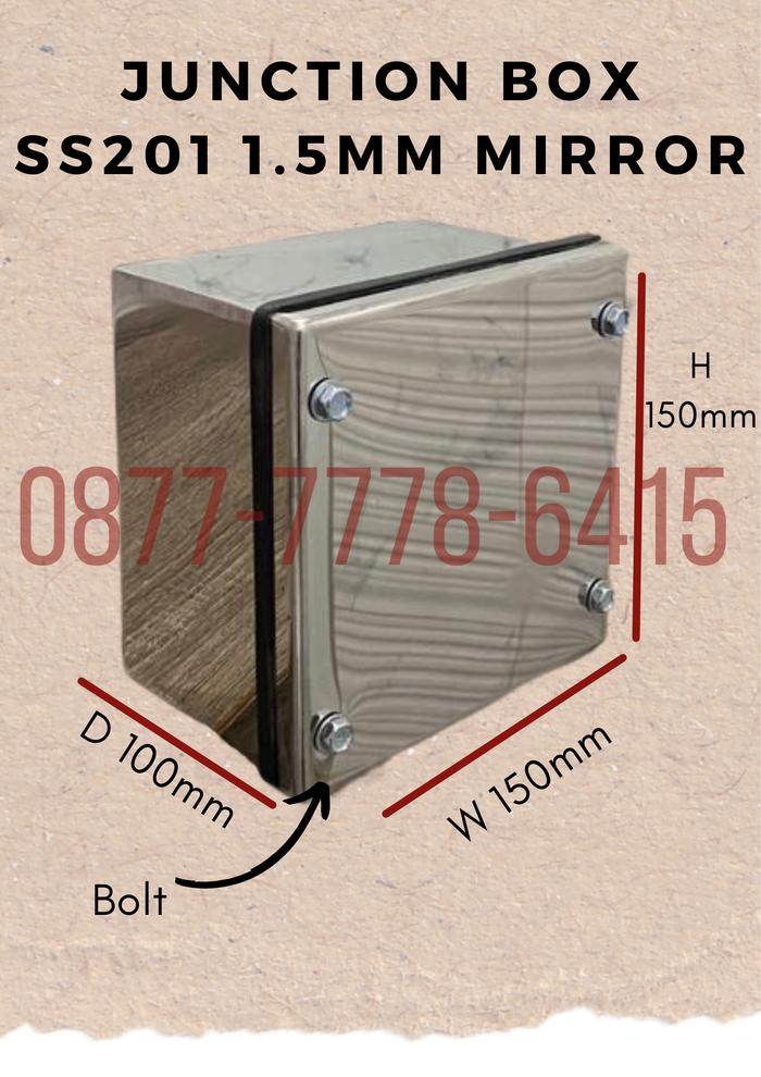 Jual Junction Box 150x150x100mm SS201 1.5mm Mirror Panel Stainless ...