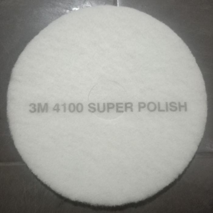 Jual 3M Super White Polish 4100 16 Inch / Floor Buffing Pad 16" (1pc ...