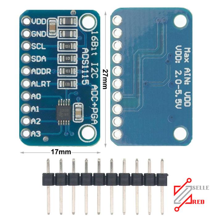 Jual ADS1115 Ultra-Compact 16-Bit Precision Analog-to-Digital Converter ...