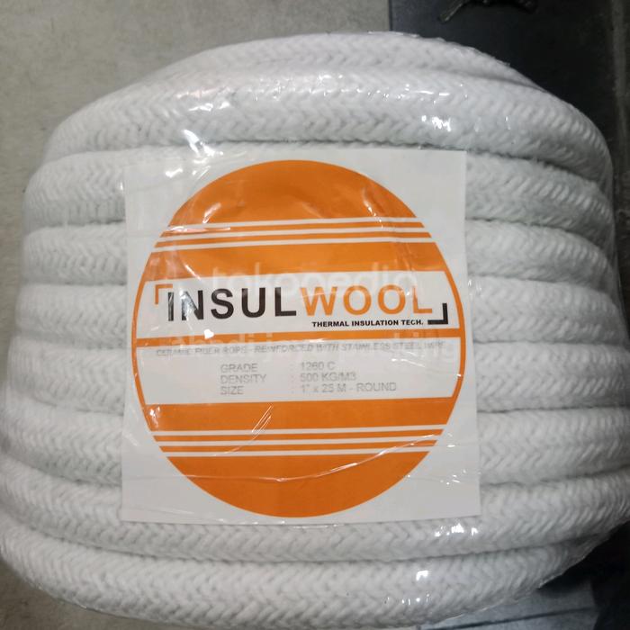 Jual insulation insulwool ceramic fiber rope diamater 25mm (1 ...
