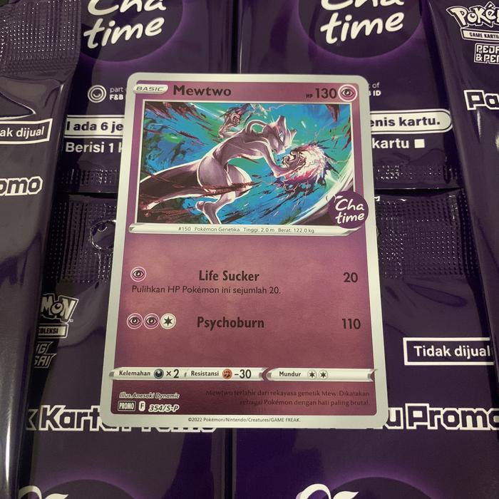Jual MEWTWO CHATIME KARTU POKEMON TCG INDONESIA PROMO LIMITED CHA TIME ...