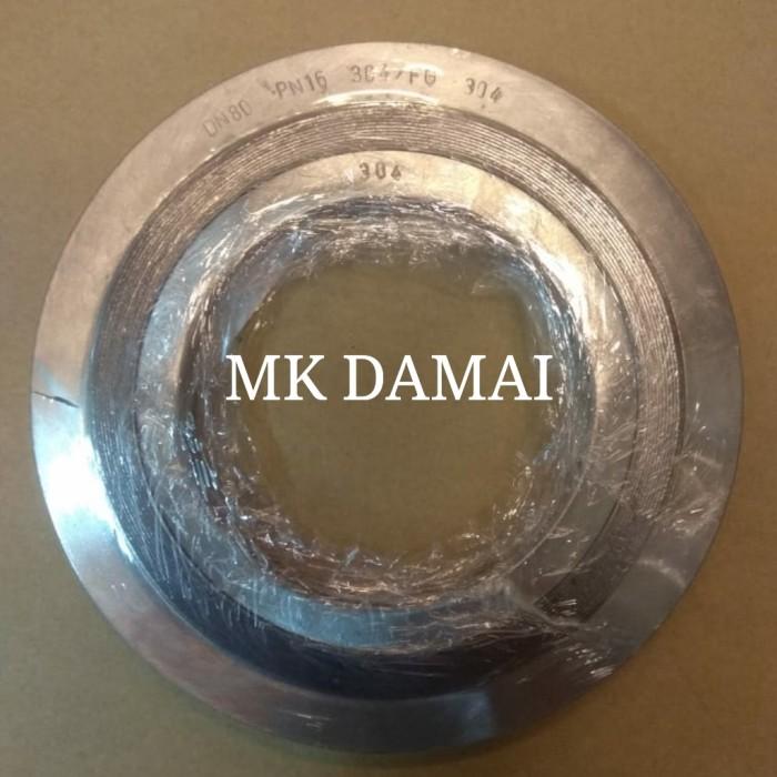 Jual SWG SS316 PN16 DN40 / Spiral wound gasket SS 316 PN 16 size 1 1/2 ...