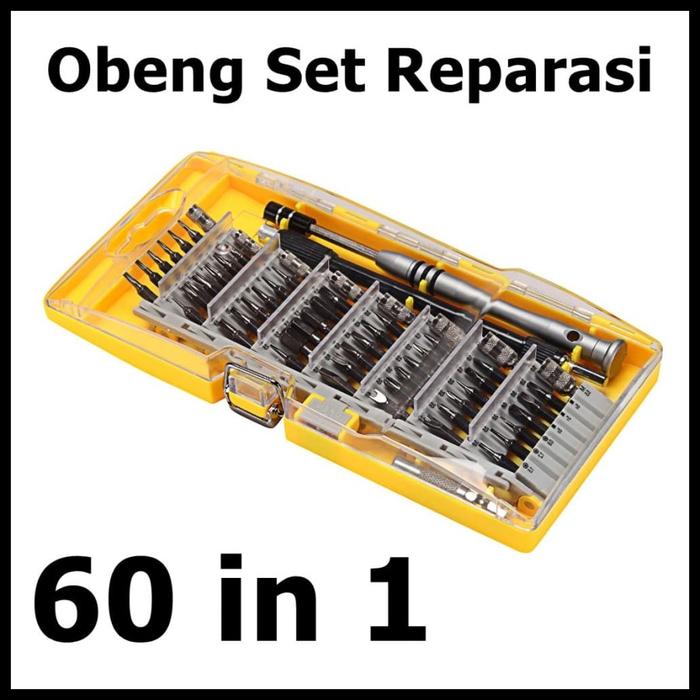 Jual Obeng Set Reparasi Servis HP Laptop Torx Komplit 115 25 24 32 8 in 1 - 60 in 1 - Kota Medan ...