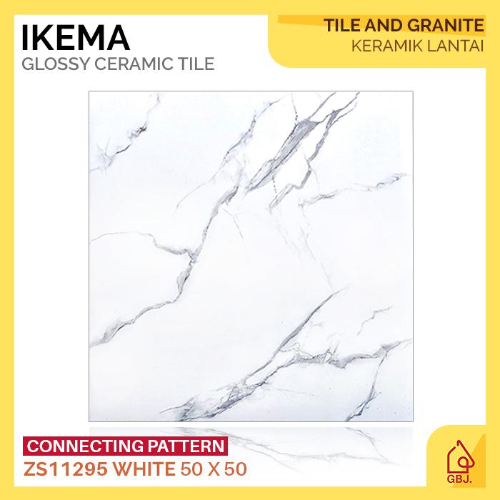 Jual KERAMIK IKEMA 50 X 50 MOTIF MARMER CONNECTING PATTERN CARRARA ...