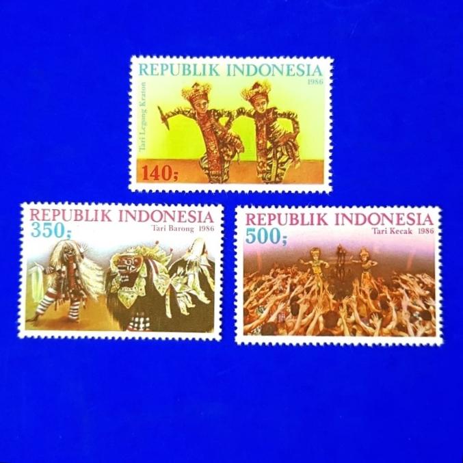 Jual Prangko Indonesia TARI BARONG, TARI KECAK dan TARI LEGONG KRATON ...