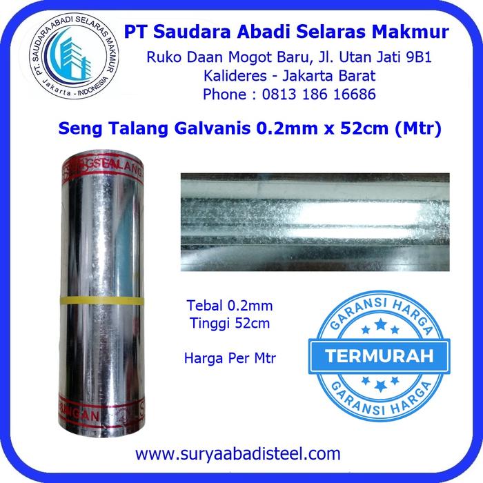 Jual Seng Talang Galvanis 0.2mm x 52cm (Mtr) - Jakarta Barat - Surya ...
