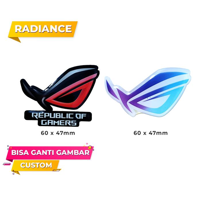 Jual Sticker ROG cutting timbul 3D emblem vinyl custom - Jakarta Utara ...