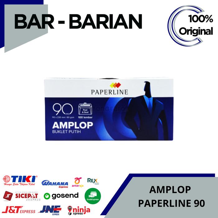 Jual AMPLOP PAPERLINE 90 BESAR / AMPLOP 90 PUTIH POLOS PPL / AMPLOP ...