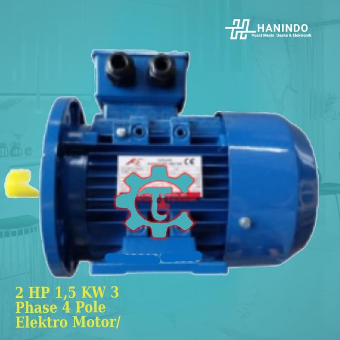 Jual 2 HP 1,5 KW 3 Phase 4 Pole Elektro Motor/dinamo/Motor Induksi B35 - Kota Bandung - HANINDO ...