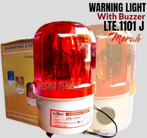 Jual WARNING LIGHT ROTARY 4" 220 VAC FORT LTE-1101 - Merah+Buzzer ...