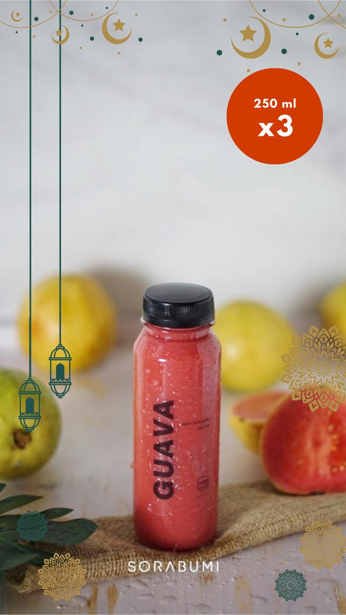 Jual [250 ml x 3] Jus Jambu Batu Merah Guava Organik Sorabumi - Kota ...