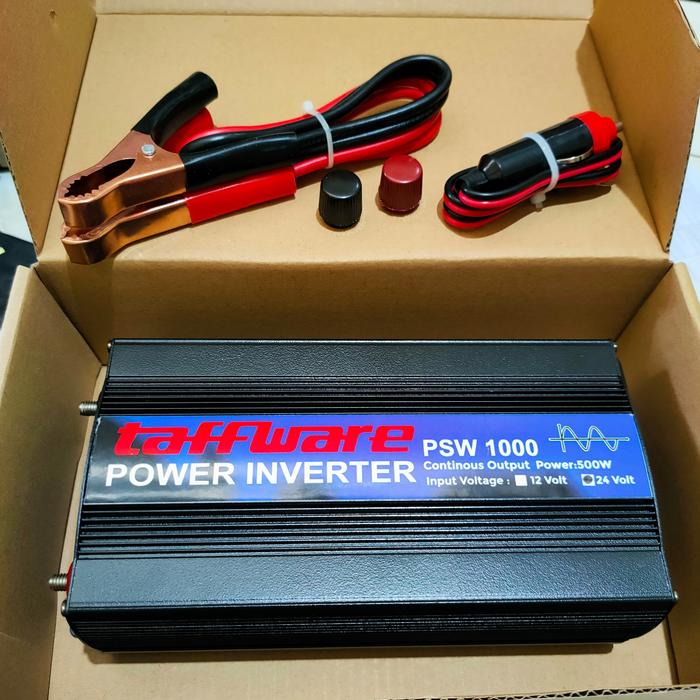 Jual TAFFWARE Power Inverter Pure Sine wave PSW 4000 DC12V to 220V 24V-220V - PSW 1000W - 24V ...