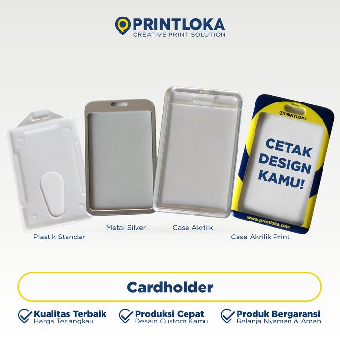 Jual Mika Cardholder Casing Tempat ID Card PVC Nametag Name Tag Luggage ...