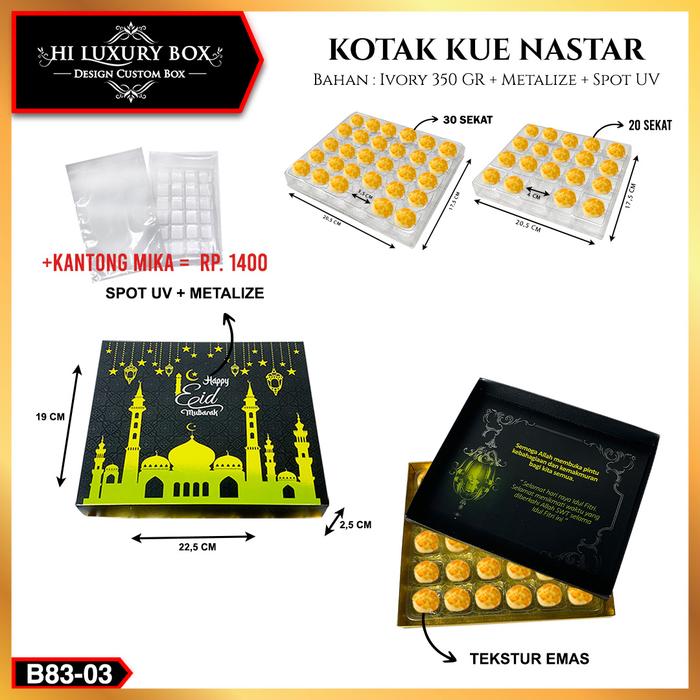 Promo Box Coklat Kotak Kue Nastar Mika Sekat Packaging Lebaran Murah ...