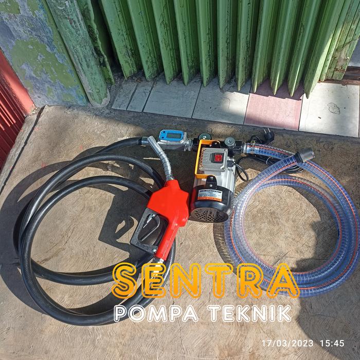 Jual Pompa Oli/Solar Pompa BBM With Flowmeter Digital Selang Dan Nozzle ...