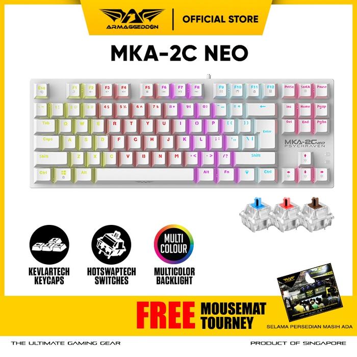 Promo Keyboard Gaming Mechanical Armaggeddon MKA-2C NEO Psychraven TKL ...