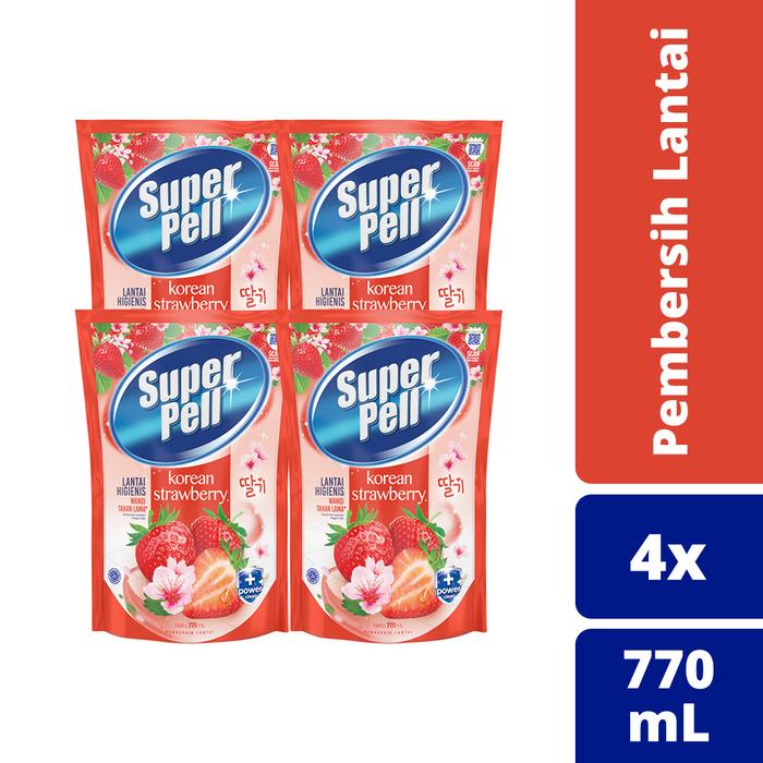 Promo Superpell Pembersih Lantai Korean Strawberry 770ml Isi 4 - - Unilever Official Store ...