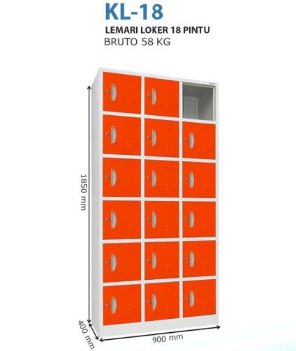 Jual Lemari Besi / Loker Besi / Rak Helm - Kozure - KL-18 - Kota ...