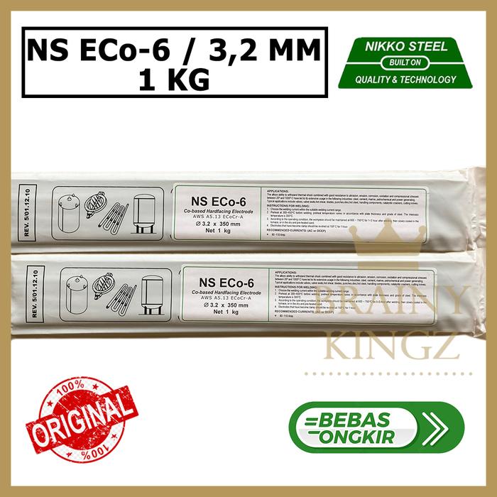 Jual Kawat Las Hardfacing Nikko NS ECo-6 AWS ECoCr-A 3.2mm NS Eco-6 3 ...