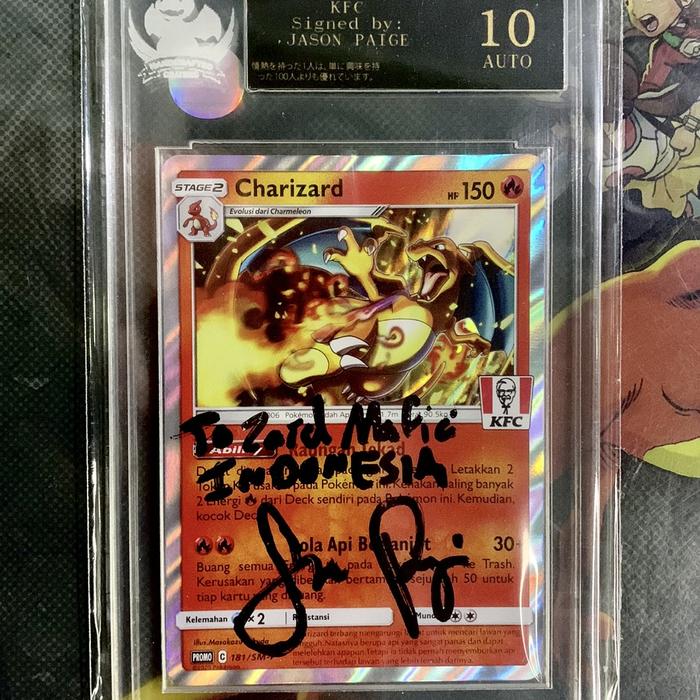 Jual Charizard Jason Paige AUTO Pokemon Vocalist GRADED 10 tcg card ...