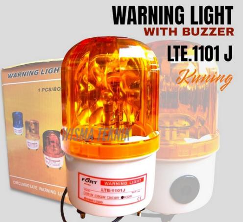 Jual WARNING LIGHT ROTARY 4" 220 VAC FORT LTE-1101 - Kuning+Buzzer ...