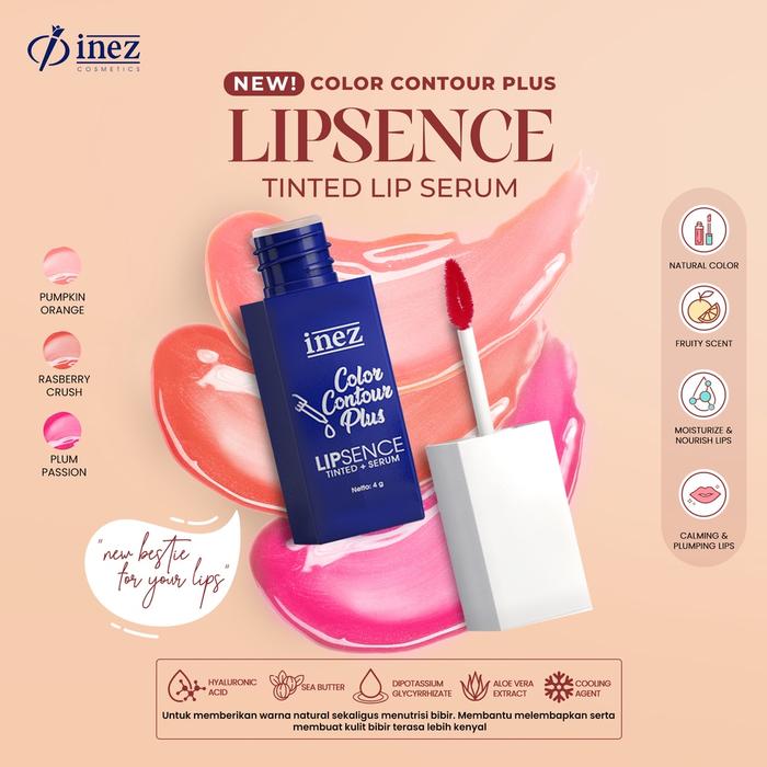 Jual Inez Cosmetics Color Contour Plus Lipsence 4g - Lip Tinted+serum ...