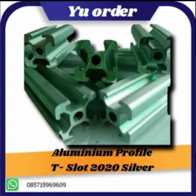 Jual Aluminium Profile T- Slot 2020 Silver Request Custom - Kota ...