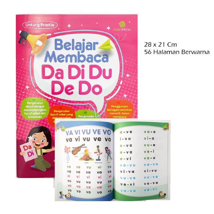 Jual Buku Belajar Membaca Da Di Du De Do Aktivitas menarik baca PAUD TK ...