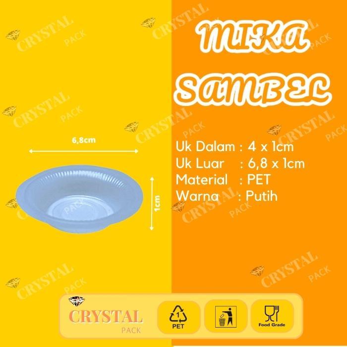 Promo Cup Tempat Sambel HI Wadah Tray Mika Sambal Saos Plastik Putih ...