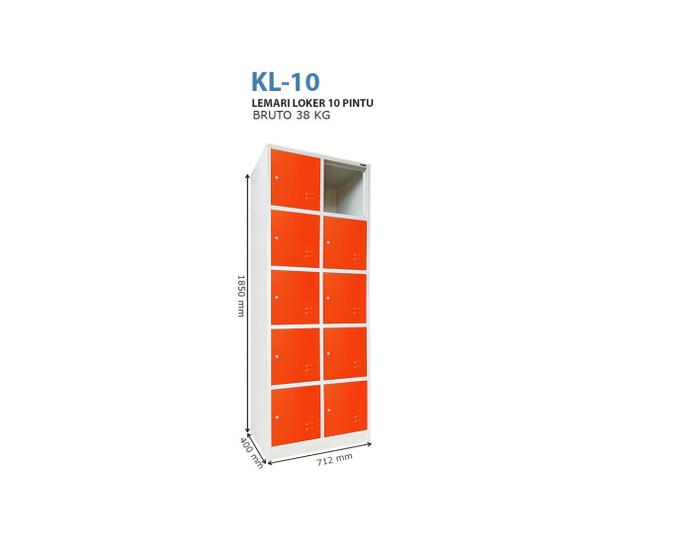 Jual Lemari Besi / Loker Besi / Rak Helm - Kozure - KL-10 - Kota ...