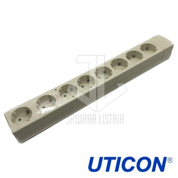 Jual UTICON ST188N STOP KONTAK UTICON 8 LUBANG PROTECTOR NON KABEL ...