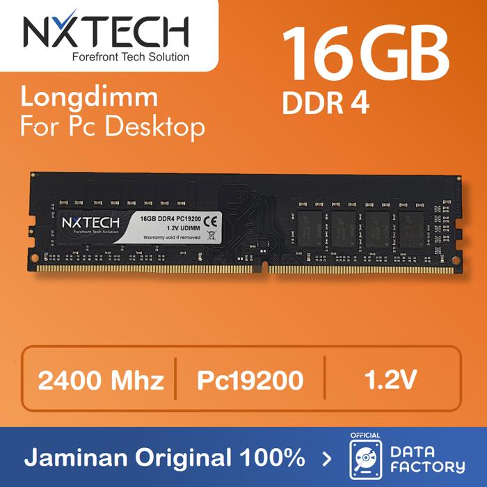 Jual RAM PC DDR4 16GB PC 19200 / 2400MHz NXTECH 1.2V LONGDIMM PC4 ...